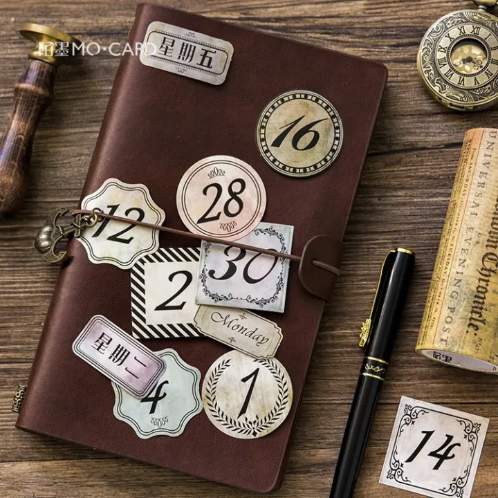 Creative Retro Day Label Set Decorative Stationery Scrapbooking Diy ...