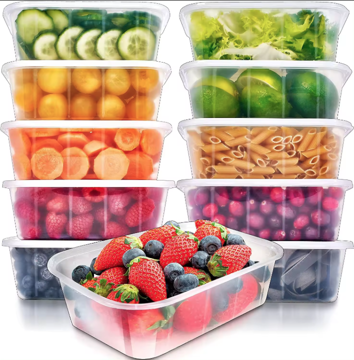 20 Pcs White 750ML Budget PP5 Microwavable Food Containers | Daraz.lk