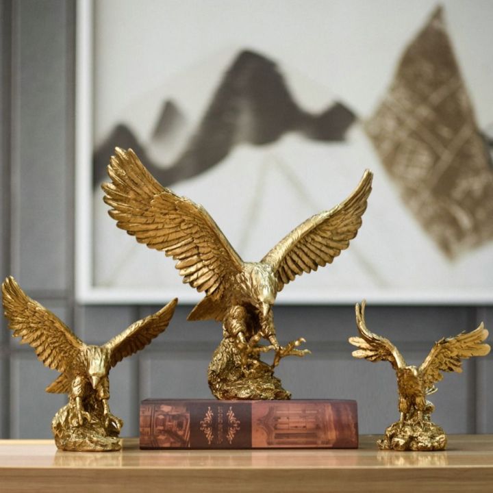 Modern Resin Eagle Figurines Eagle Chinese Style Resin Eagle Vivid ...
