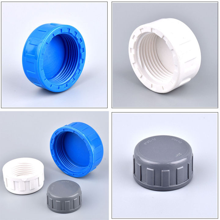 2pcs 1/2''-2'' Female Thread Pvc End Cap Connectors Pvc Plug Joint ...