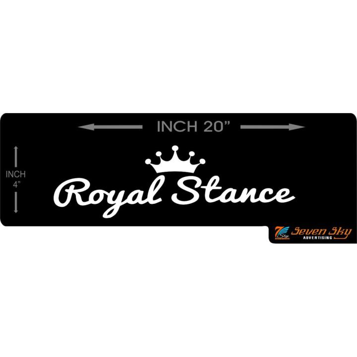 ROYAL STANCE Stickers For Car Van Sports Car WagonR Alto Racing Car kdh ...