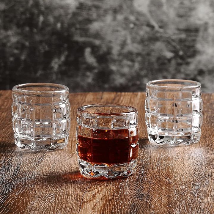 G Horse Heavy Base Shot Glass 6Pcs Set 65ml Whisky Shot Glasses Liqueur Glasses Spirits Glasses ...