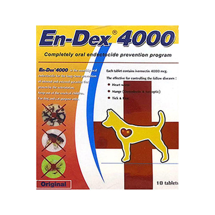 En-Dex 4000 – Heartworm, Mange, Tick & Flea Control for Cats & Dogs ...