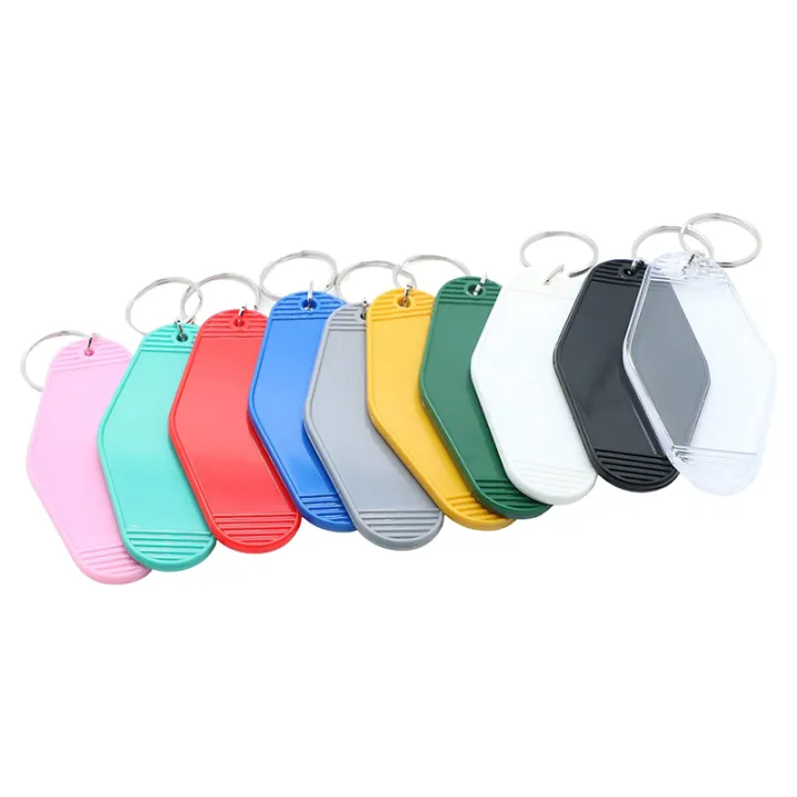 Key Tags 10Pcs Motel Hotel Sublimation Blank Keychain Rhombus Vintage ...