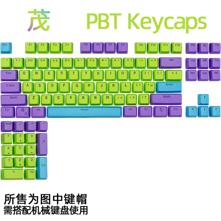 Geek Nation 104/87/61 Mechanical Keyboard PBT Translucent Key Cap Big F ...
