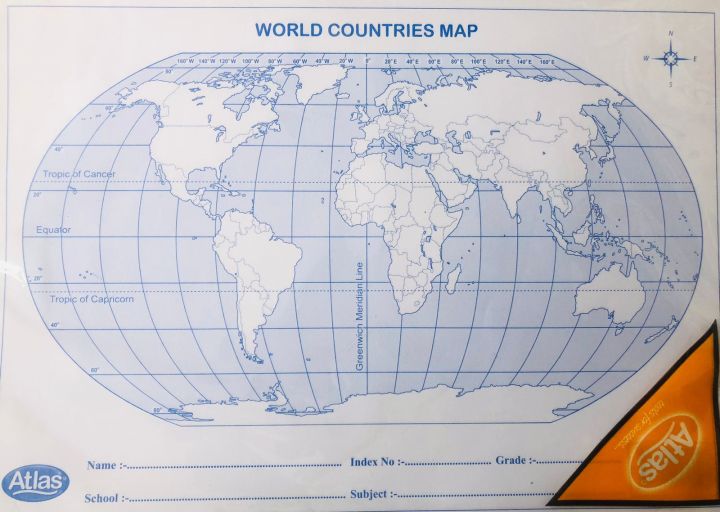 World Map Pack ( 100 Sheets ) Countries Divided(Null) | Daraz.lk
