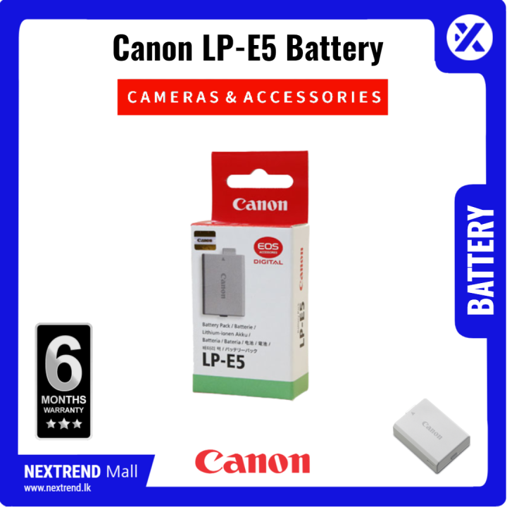 OEM Canon LP-E5 1080mAH 7.4V Rechargeable Li-ion High Capacity Battery Pack - LP E5 LP-E5 LP E 5 ...