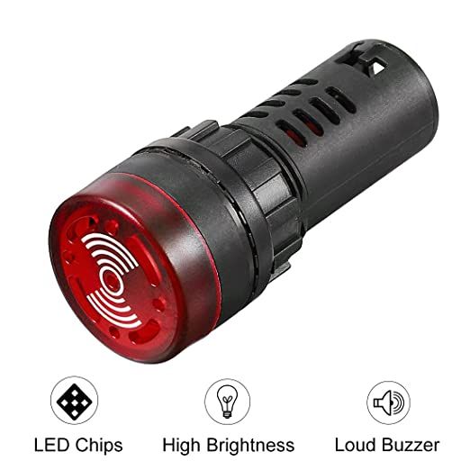 AC 220V LED Flash Buzzer Indicator Light Alarm | Daraz.lk