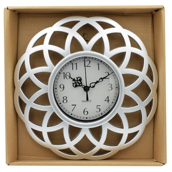Wall Clock - Silver | Daraz.lk