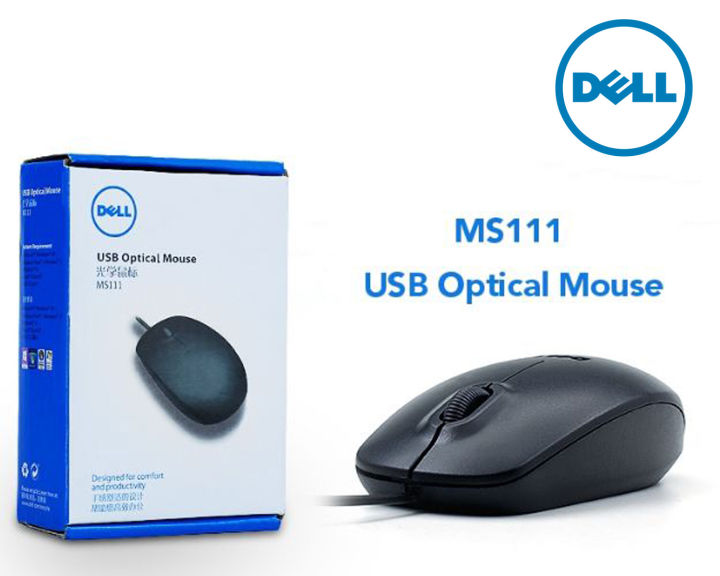 Computer Mouse Dell Mouse Dell Ms111 Mouse Optical Mouse USB Wired For ...