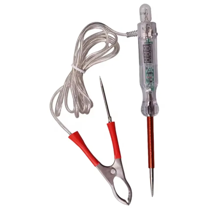 Digital Display Long Probe Test Pen Car Electric Pen Multi Functional ...