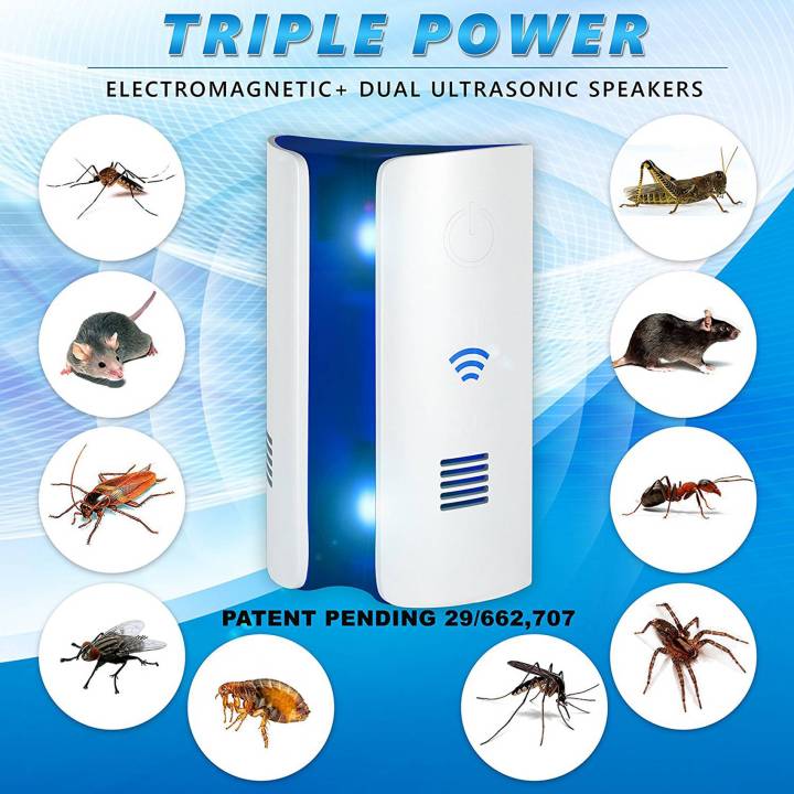 Electronic insect repellent-2*Ultrasonic Electromagnetic Pest Repellent ...