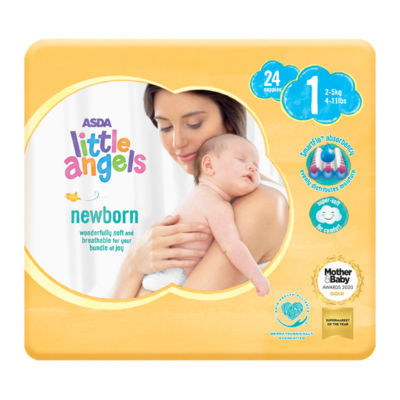 ASDA Little Angels Newborn Size 1 Nappies 24pack | Daraz.lk