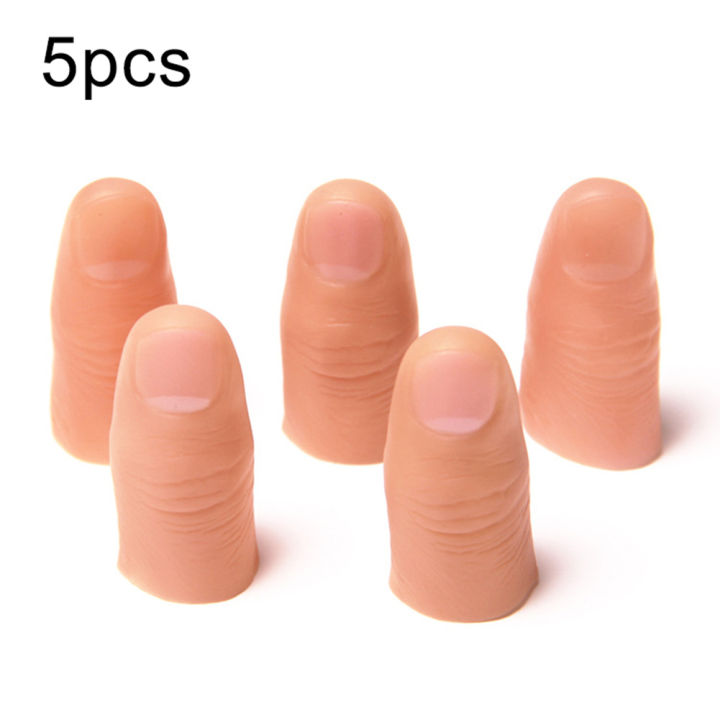 5Pcs Fake Soft Fingers Thumb Tips Toy Close up Stage Magic Trick Prank ...