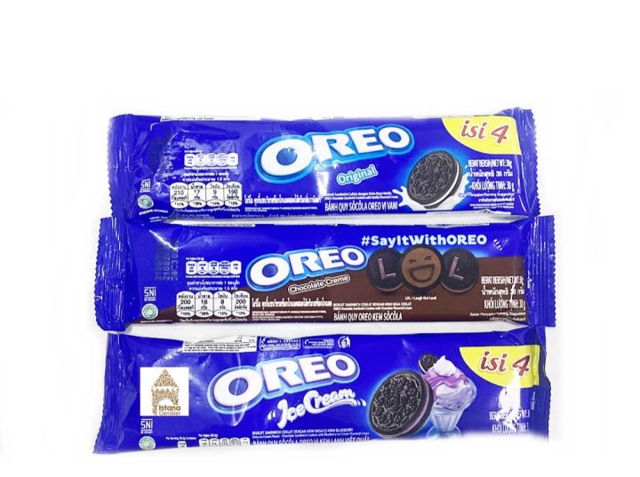 Oreo Biscuits 38gram Chocolate Vanilla and Blueberry Ice Cream Flavor ...