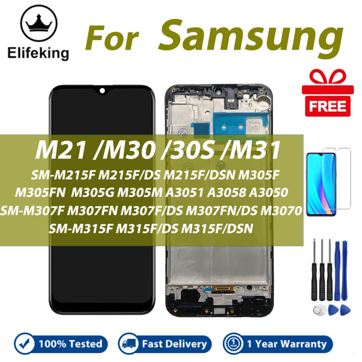 LCD No Frame For Samsung Galaxy M21 M30 M30S M31 Display Touch Screen Digitizer Assembly ...