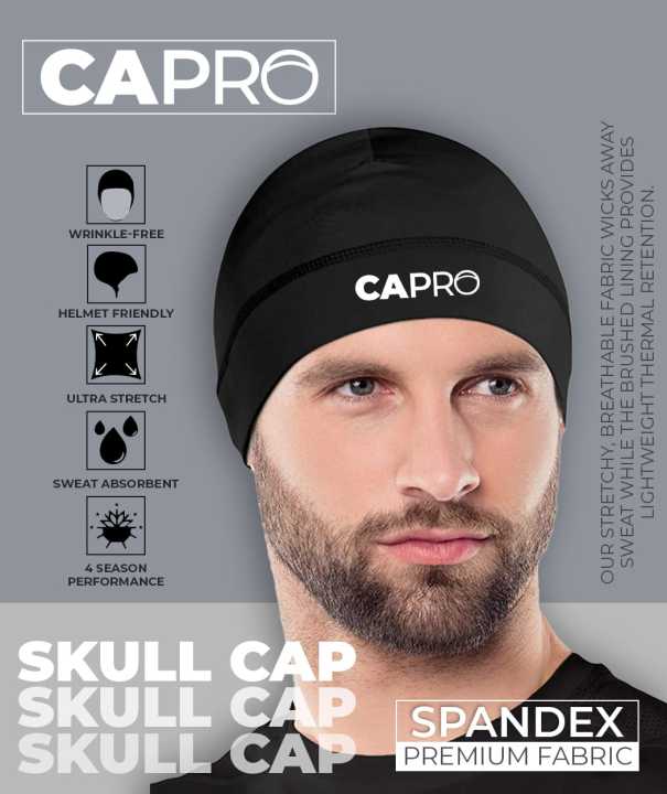 Under Helmet Liner Motorcycle Head Cover Skull Cap Quick Dry Breathable ...