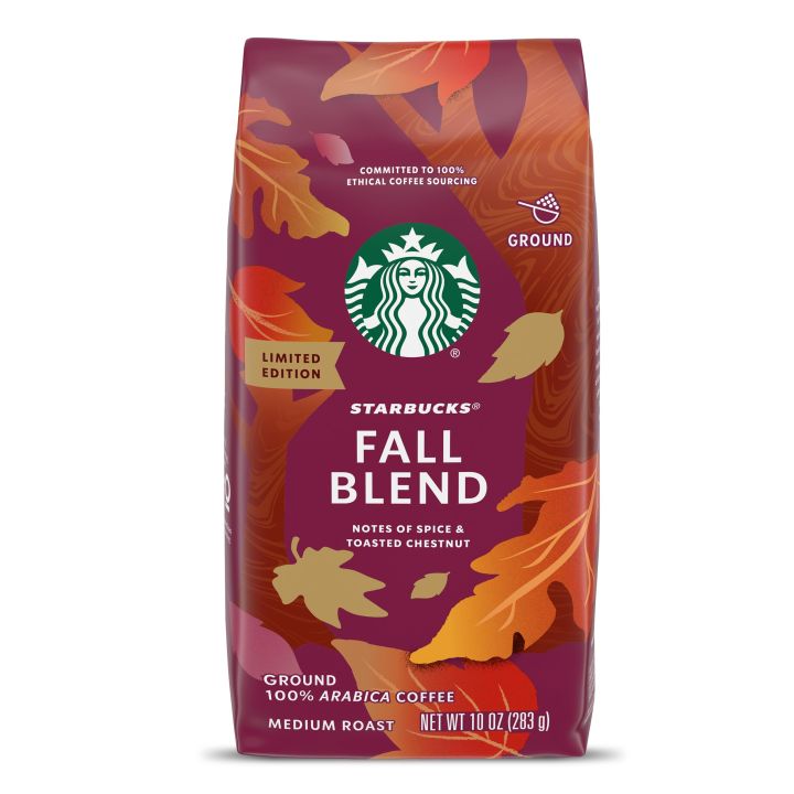 Starbucks Ground Coffee, Fall Blend Medium Roast Coffee, 100% Arabica ...