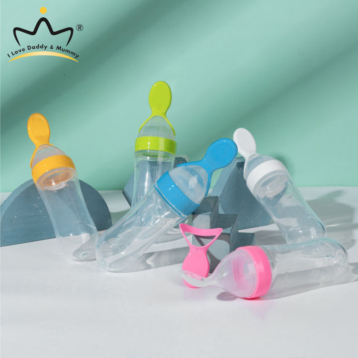 Infant Baby Silicone Gel Baby Feeding Bottle Spoon Food Supplement Rice ...