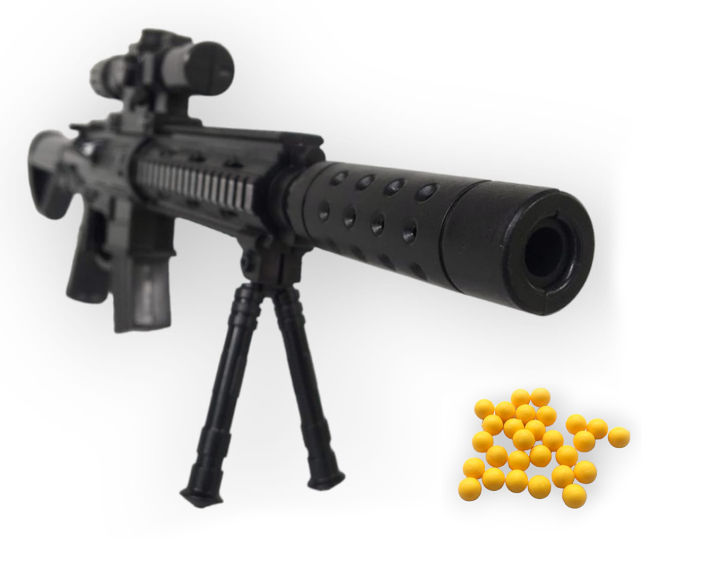 Mini M416 Gun Toy For Kids, 28 PCS Dummy Rubber Ball, Playing Toy, Best ...
