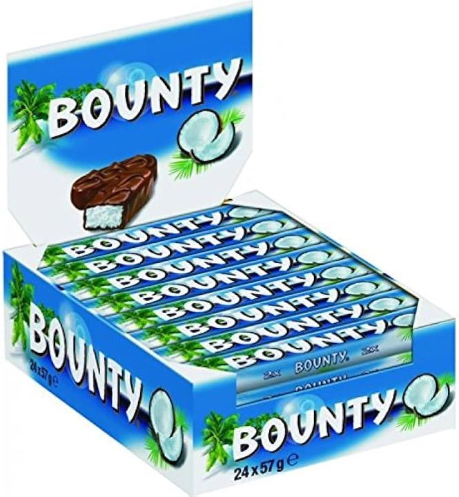 Bounty Coconut Chocolate -Bounty Chocolate Twin Bars 28.5g x 2 Bars x ...