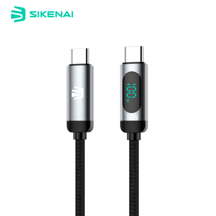 SIKENAI SX-17 100W PD Type C to Type C Digital Display Flash Charging ...
