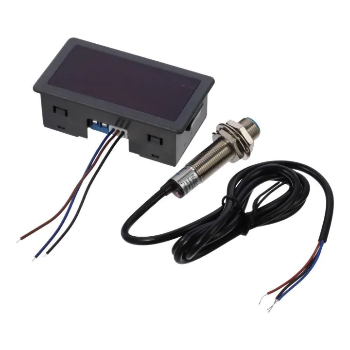 Durable AC 110V-230V Digital LED Motor Tachometer Red 4 Digit RPM Speed ...