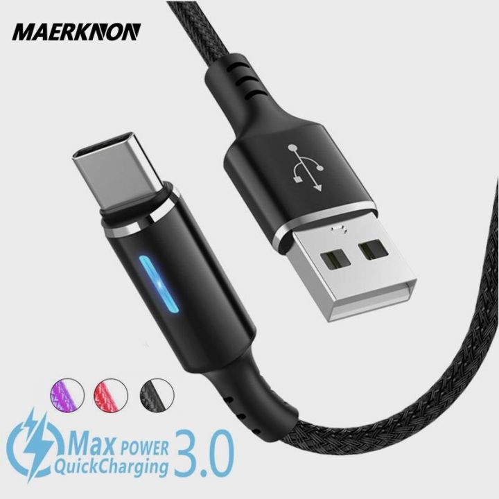 Type C cable 3A Fast charger With LED Display Mobile Phone Charger Data ...