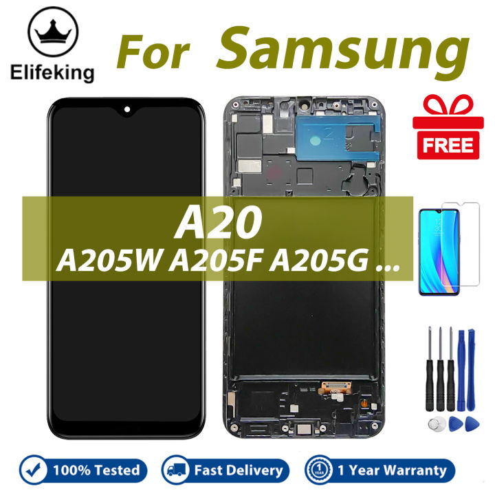 LCD With Frame For Samsung Galaxy A20 A205 SM-A205F A205FN Display Touch Screen Digitizer ...
