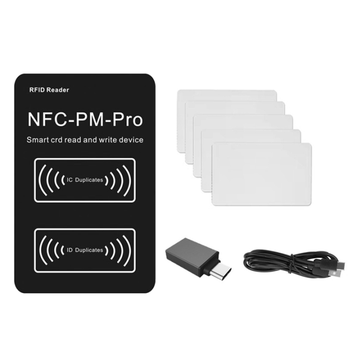RFID Smart Chip Reader PM PRO Decoder+5XCUID Card NFC Key Copier 13 ...