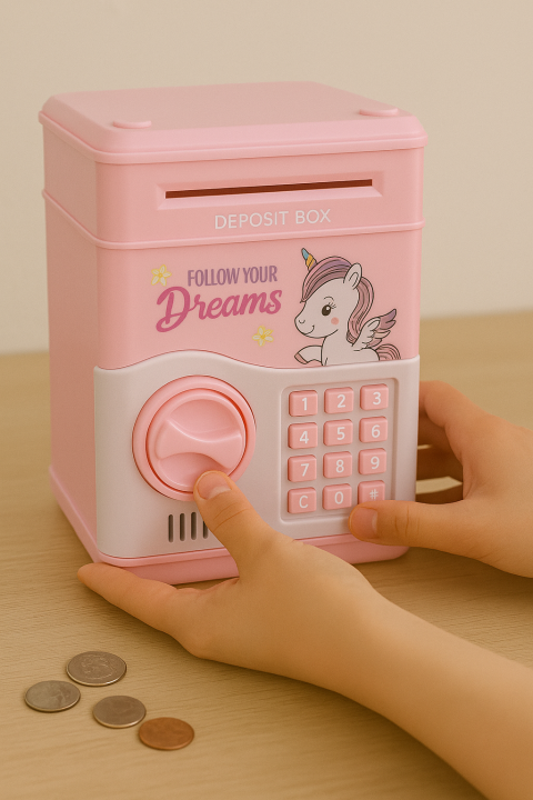 Electronic Unicorn Coin Saver Mini ATM Money Box For Kids Fun Saving ...