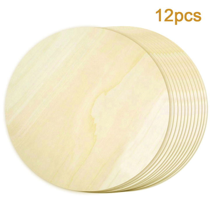 12 /14 Inches Wood Circles For Craft Wood Board Rounds Wooden Cutouts ...