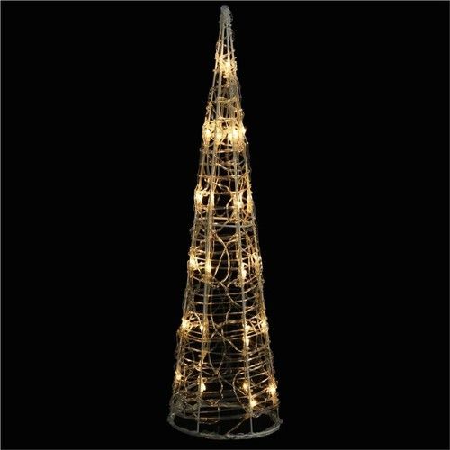Acrylic Decorative Pyramid LED Light Cone Warm White 60 cm | Daraz.lk