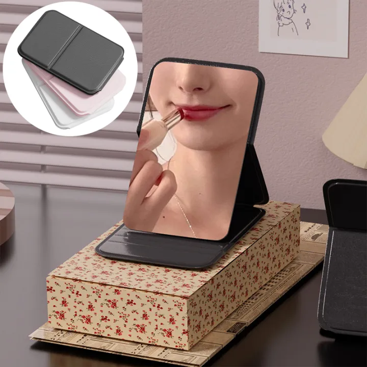 Hand-held Desktop Stand Mirror High Definition Folding Makeup Mirror ...