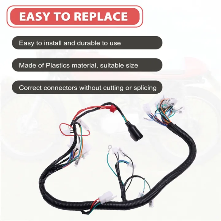 Motorcycle Cable Wiring Harness Full Vehicle Line Assembly for ATV ...