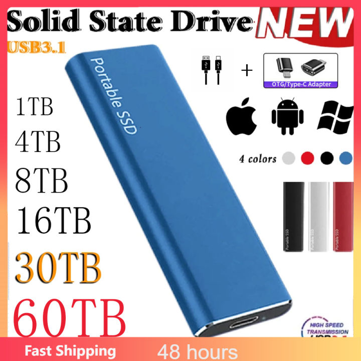 External Hard Drive Original SSD 1TB High Speed Solid State Drive USB3.1 Type-C Interface Mass ...