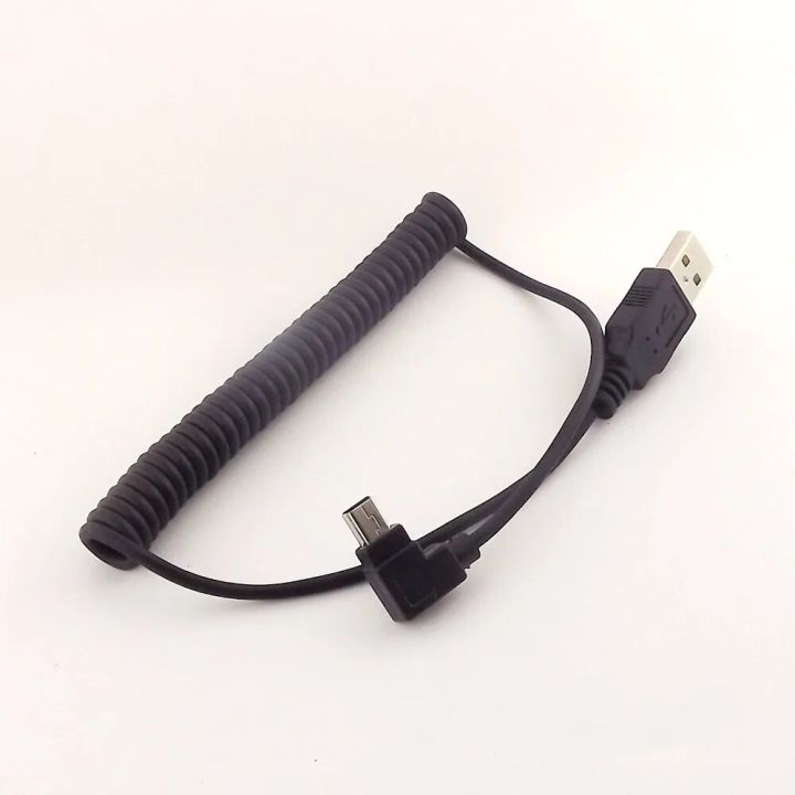 【KAMDSS015】1pcs Spiral Coiled USB 2.0 A Male to Mini USB 5 Pin Male ...