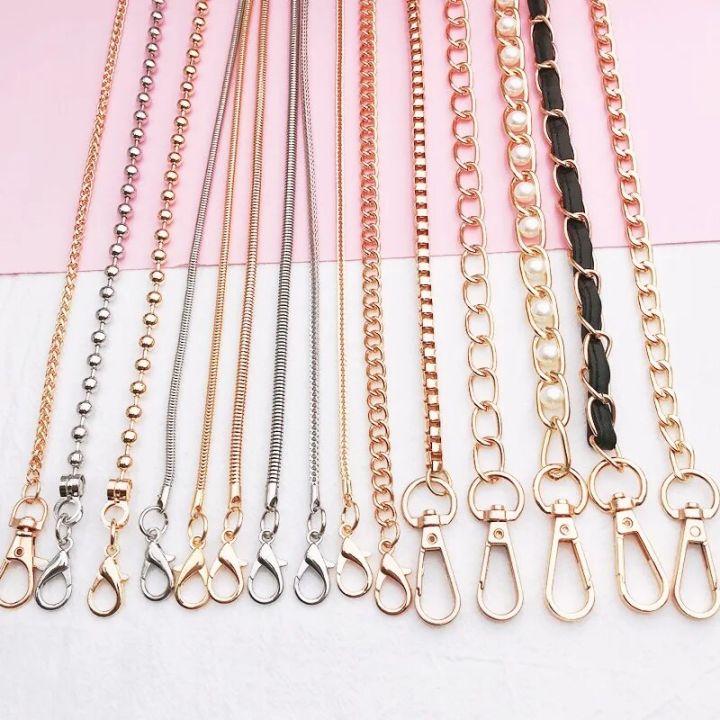 Metal Phone Chain 110CM 120CM Crossbody Neck Lanyard Silver Gold Women ...