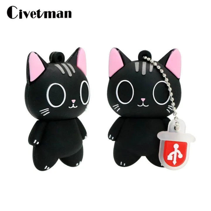 ♥【COD】Free Android TypeC Convertor USB Pendrive Cartoon Cat USB Flash ...