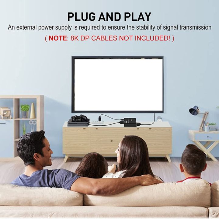 M11K-8K Displayport Switch 2 In 1 Out/ 1 In 2 Out Display Port DP ...