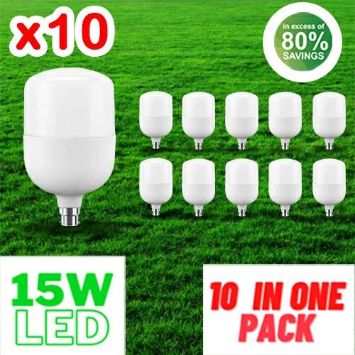 LED Bulb 15W x10 Pack LED Lights House Bulb Lot Cold White 6500K | Daraz.lk