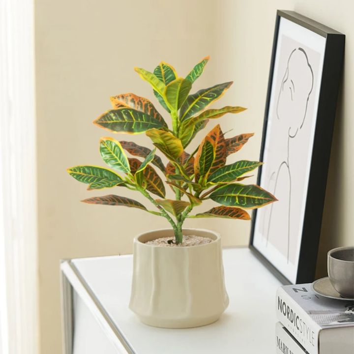 Flower Arrangement 35 Leaves Artificial Ficus Tree Large Lifelike ...