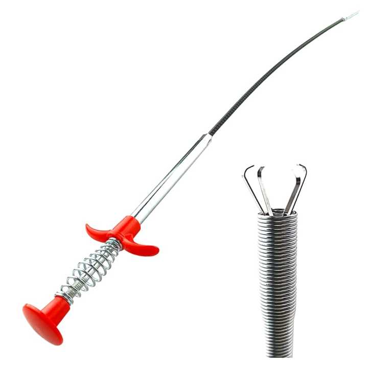 Large Size 90cm Flexible Drain Stick Pipe Cleaning Spring Hair Catching ...