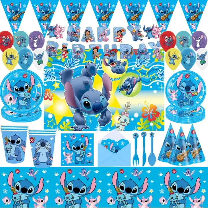paper plates Disney Lilo Stitch Theme Balloon Birthday Party ...