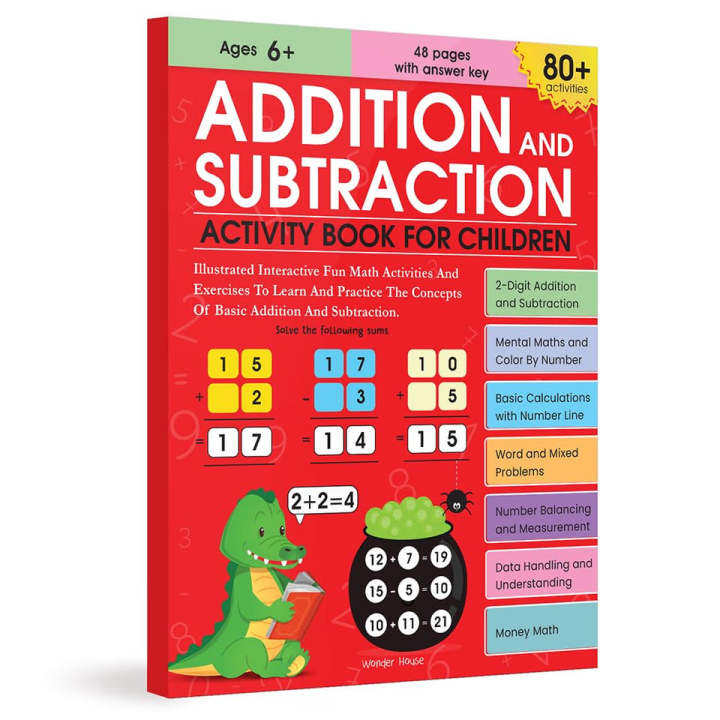 Addition and Subtraction Activity Book For Children - 80+ Activities ...