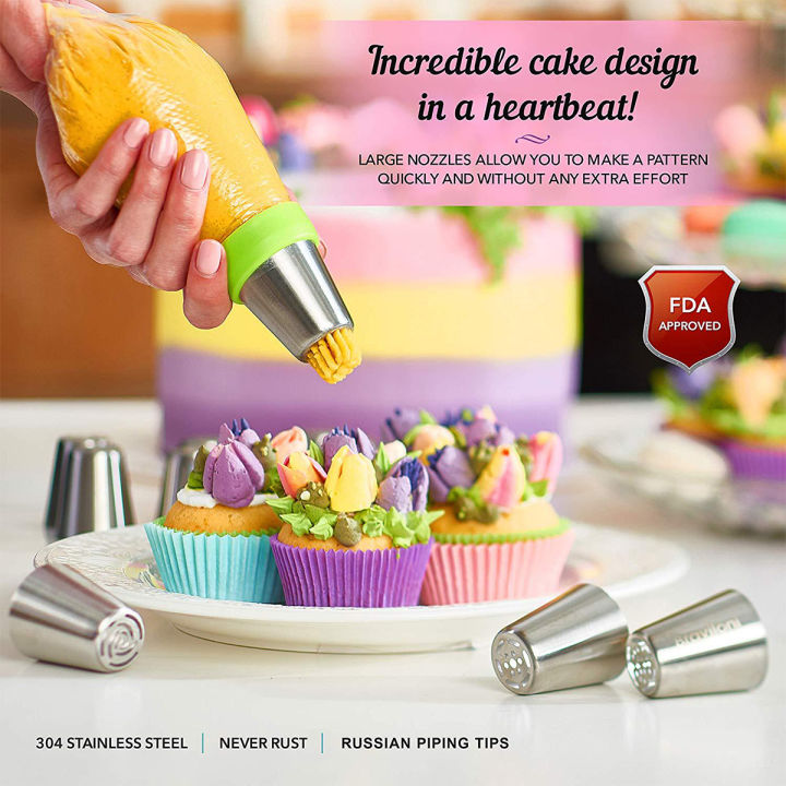 140PCS Baking Supplies Sets Cake Decorating Tools Kit Cake Turntable ...