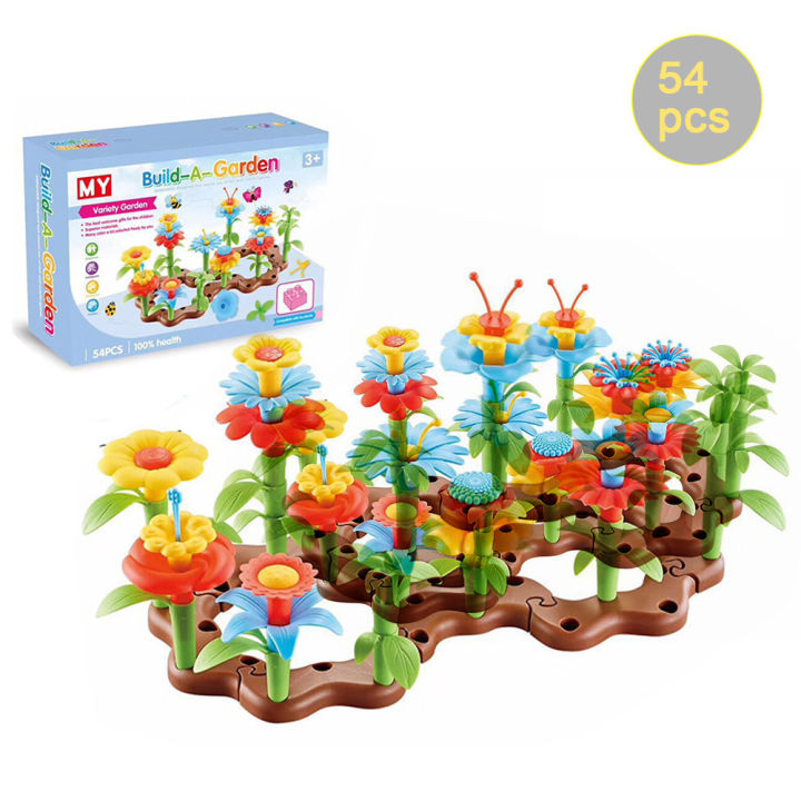 54 Pcs DIY Flower Garden Building Toy - The Bouquet Dream Garden Girls ...