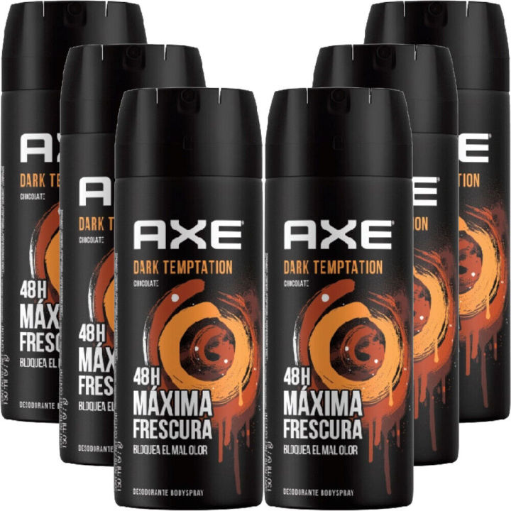 AXE Dark Temptation Dark Chocolate Sent Body Spray 150ml / AXE 48 Hour ...