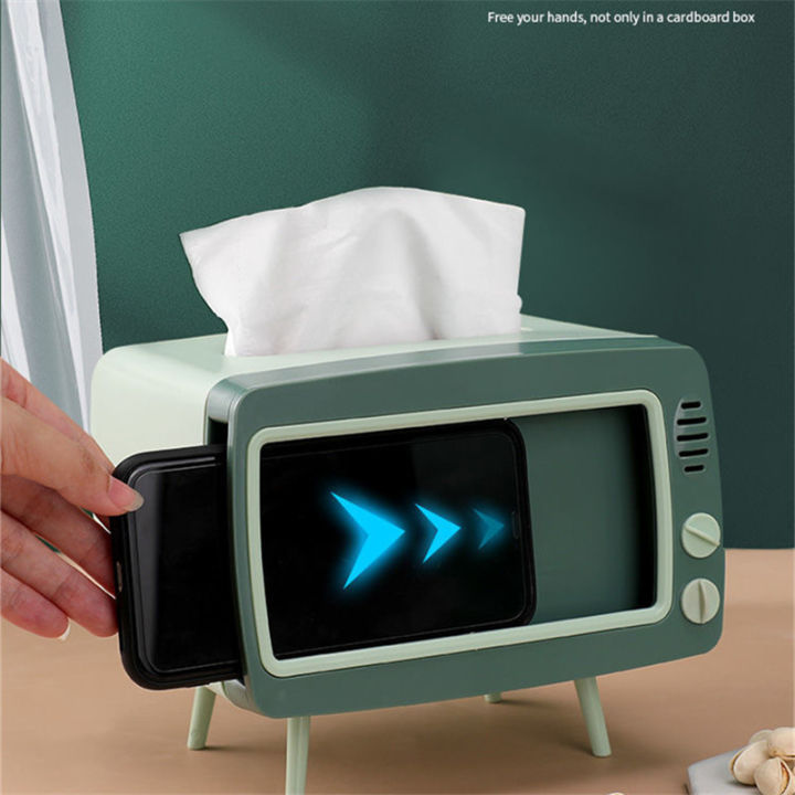 Nordic Creative Cute Multifunctional Tissue Storage Box Imitation Tv ...