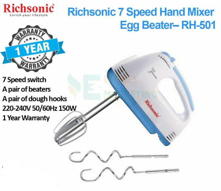 Richsonic 7 Speed Hand Mixer – RH-501 | Daraz.lk